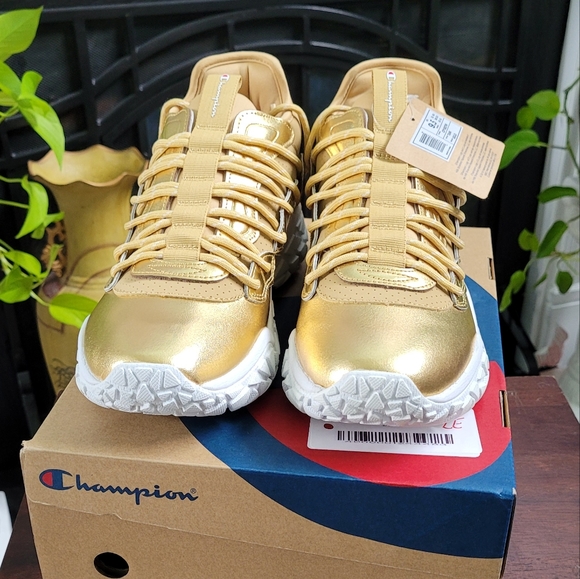 Champion | Shoes | Champion Tank Chunky Gold Sneakers Cp0275w 95 | Poshmark